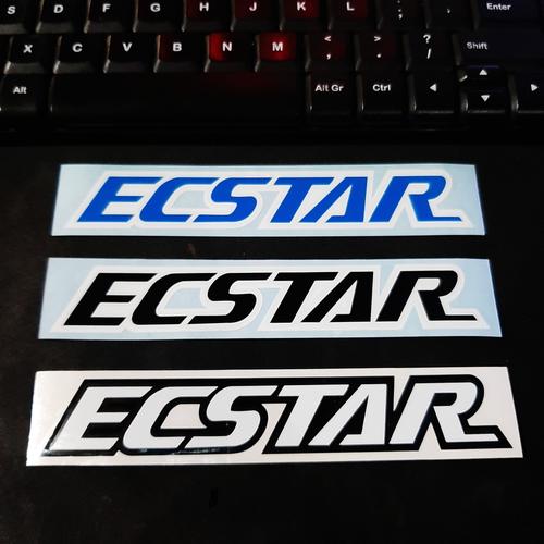 Promo Cutting Sticker ECSTAR 16x3cm SUZUKI - HITAM LIST PUTI - Kota ...