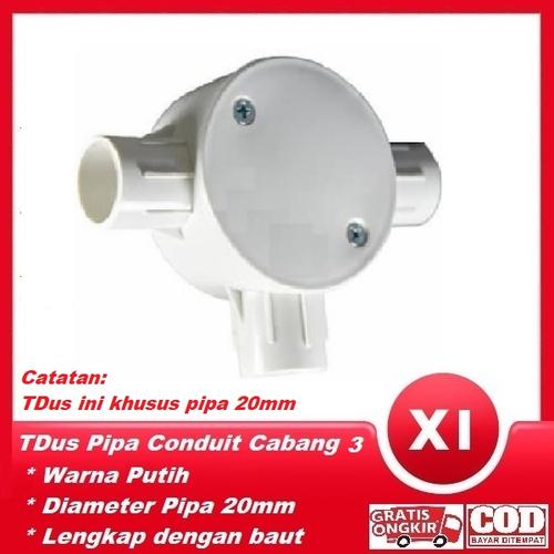 Jual TDus / Tee Dus Pipa Conduit - 3 Cabang, Putih - Kota Tangerang ...