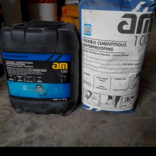 Jual WATERPROOFING KOLAM / AM 100 PELAPIS ANTI BOCOR FLEKSIBE 35kg set ...