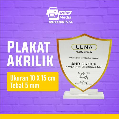 Jual Plakat Akrilik Piala Medali Vandel Akrilik Souvenir Super Mewah ...