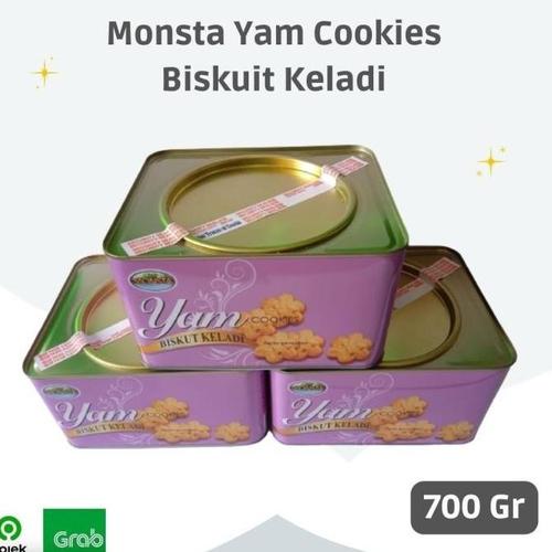 Jual BISKUIT KALENG BISKUIT KELADI KALENG MONSTA YAM COOKIES 700 GR ...