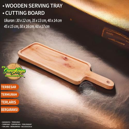 Jual Nampan kayu jati mahoni Wood serving tray kayu nampan piring saji ...