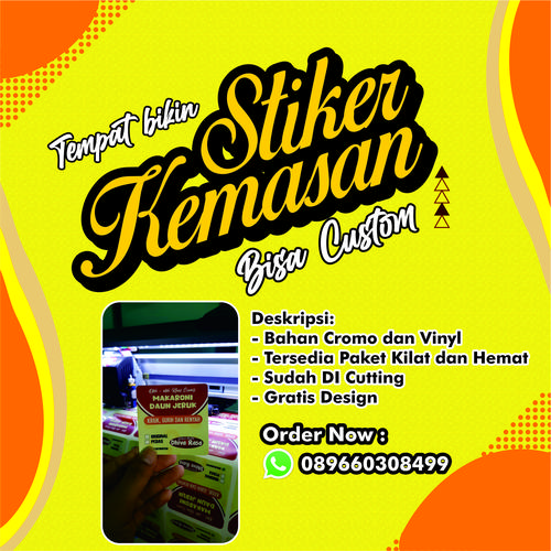 Jual Cetak Sticker Chromo / Cromo Label Kemasan Makanan Bakery Olshop ...