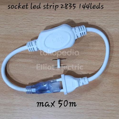 Jual SOCKET LED STRIP SELANG 2835 SOKET COLOKAN 2 JALUR 220V ANTI ...