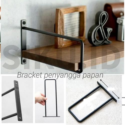 Promo besi penyangga bracket braket ambalan rak dinding - Putih ...