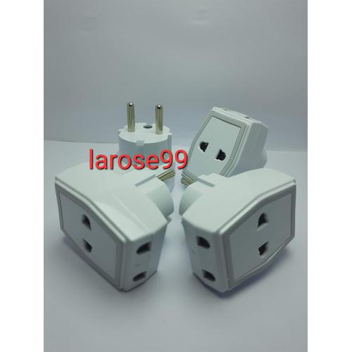 Jual Steker T multi colokan listrik cabang 3 terminal kuningan SNI ...