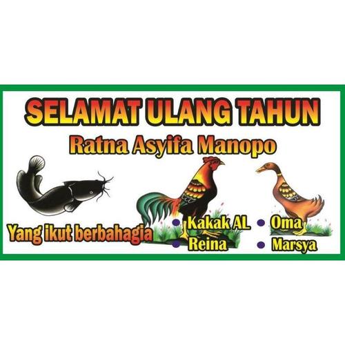 Jual banner / spanduk ulang tahun /sidang / wisuda / wedding design ...