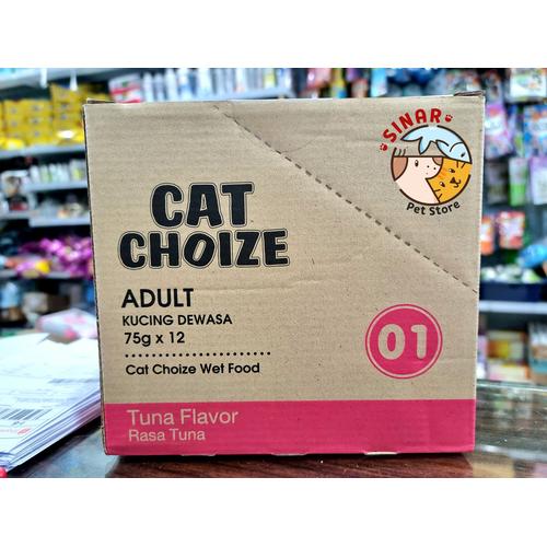 Jual Cat Choize Pouch 75GR per BOX isi 12 Sachet Saset Makanan Basah ...