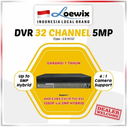 Jual DVR 32 CHANNEL LOEWIX XMEYE LX-9032 32 CH UP TO 8MP SUPORT4 SLOT ...