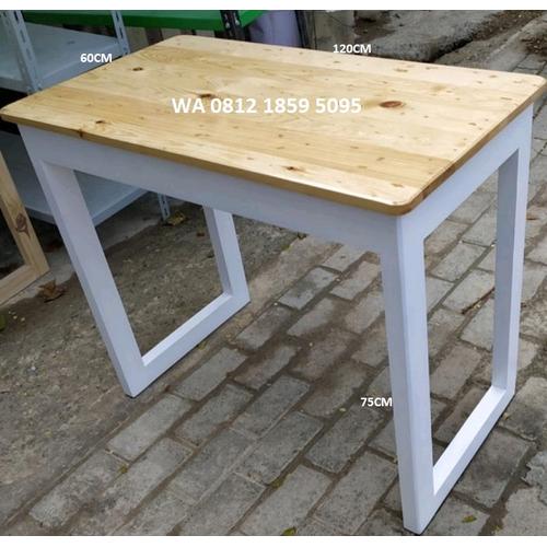 Jual MEJA MAKAN, MEJA RESTORAN 120X60X75CM DICAT WARNA - Kuning ...