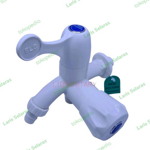 Jual Kran Cabang Shower Double PVC Plastik S13 SOLIGEN - Hitam ...