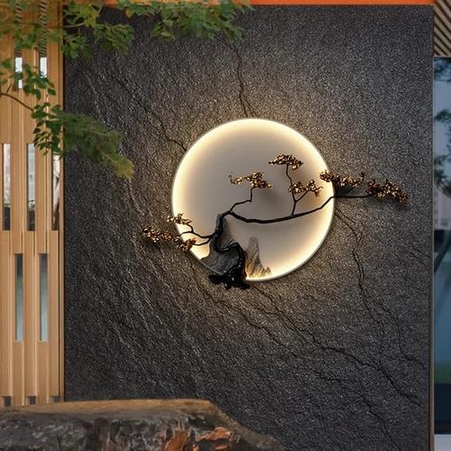 Jual LUXURY OUTDOOR INDOOR PINE TREE WALL DECOR LED LIGHT HIASAN ...