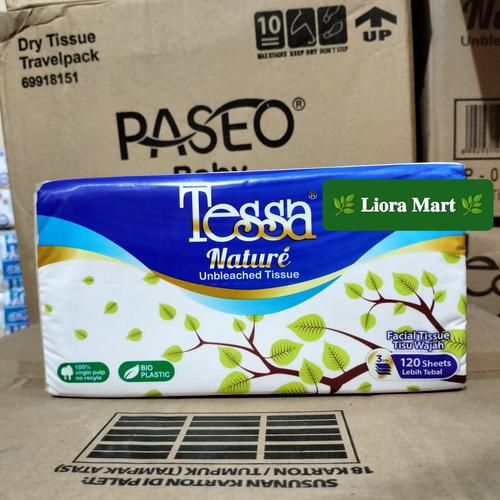 Jual TESSA NATURE UNBLEACHED FACIAL TISSUE 120S 3PLY/tisu wajah tesa ...
