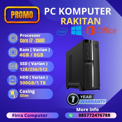 Jual PC KOMPUTER RAKITAN ADMIN / OFFICE CORE I7- 2600 / CASING SLIM ...