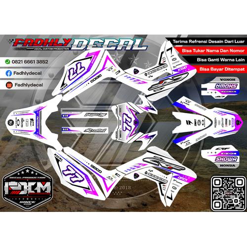 Jual Decal stiker CRF 150 L full body Gradien biru pink hitam fullbody ...