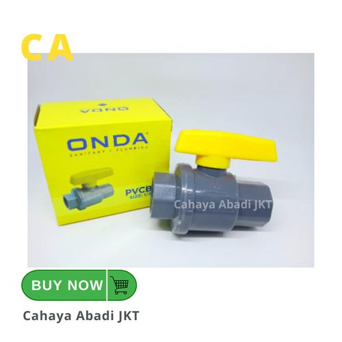 Jual Ball Valve PVCBV Onda 1/2 , 3/4 , 1 " stop kran keran plastik pvc ...