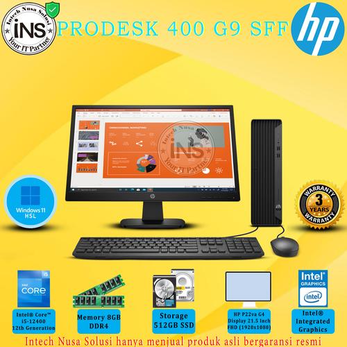 Jual PC HP PRODESK 400 G9 SFF B2PA i5-12400 8GB 1TB/512GB/1TB SSD ...