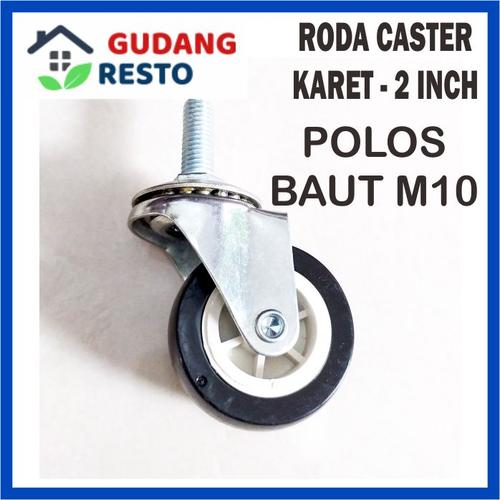 Jual RODA CASTER 2 INCH HIDUP BAUT PUTAR REM TROLI KASTER 2" HITAM ...