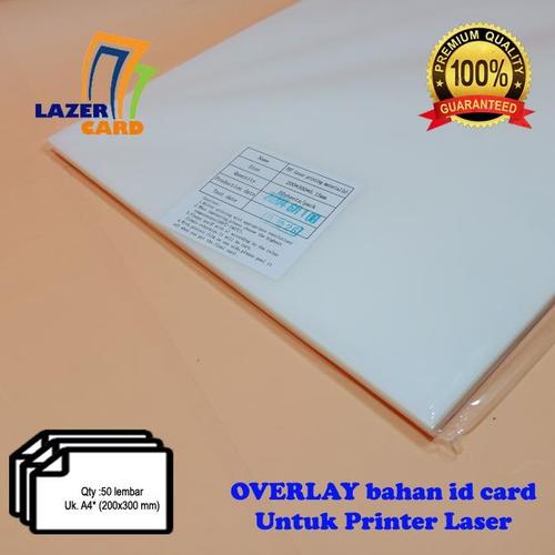 Jual Ready BAHAN PVC ID CARD 50 lembar - Overlay (UNTUK LASER PRINTER ...