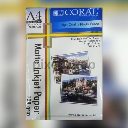 Jual Kertas Print Inkjet Mate Single Side A4 128gsm CORAL - Matte Paper ...