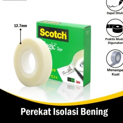 Jual 3M Scotch Magic Tape uk 1/2 inch x 36 yard - Jakarta Pusat - TeN ...