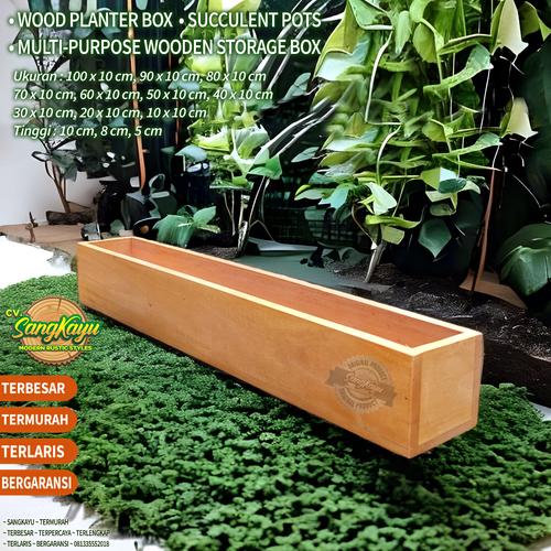 Jual Wood succulent planter rak box kotak tanaman hias pot sukulen kayu ...