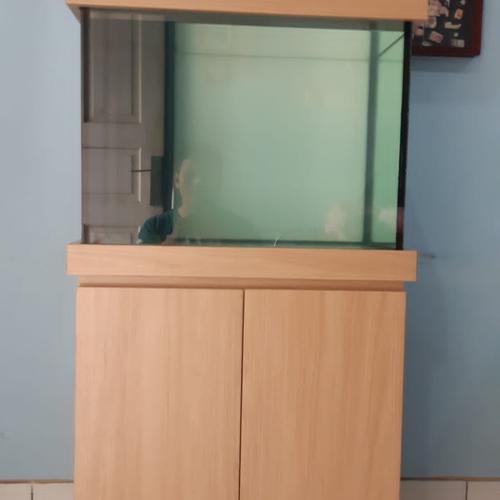 Jual aquarium full set include cabinet,sumfilter,lampuLed, tutup - Kota ...