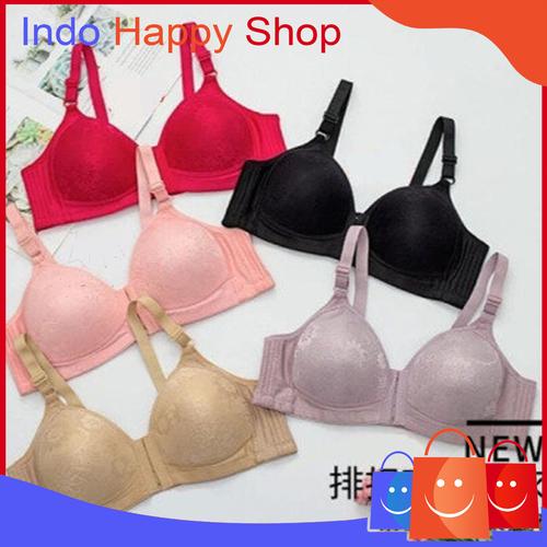 Promo Bra Tanpa Kawat Kancing Depan BH Super Nyaman Bra Push up 200 ...