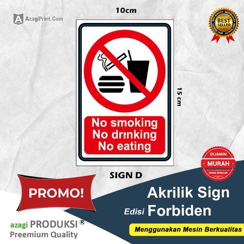 Jual Sign Label Sticker Pemberitahuan Forbiden / Larangan Uk 10x15cm ...