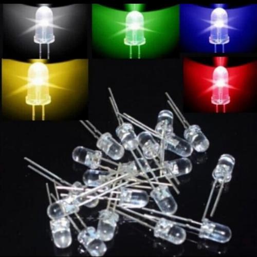 Jual LED 5mm Putih Nyala Hijau Merah Biru Kuning Bening Clear 5 mm ...