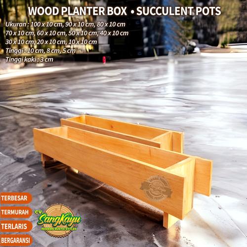 Jual Wood succulent plant box flower pot bunga kotak rak tanaman hias ...