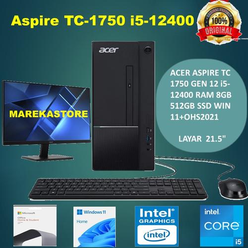 Jual ACER ASPIRE TC 1750 GEN 12 i5-12400 RAM 8GB 512GB SSD WIN11+OHS 21.5" - Jakarta Pusat - MR ...
