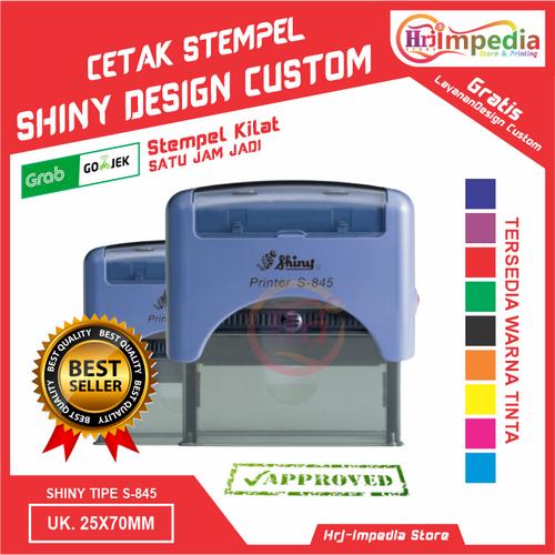 Jual Cetak Stempel Persegi Perusahaan Otomatis Stempel Shiny Design ...