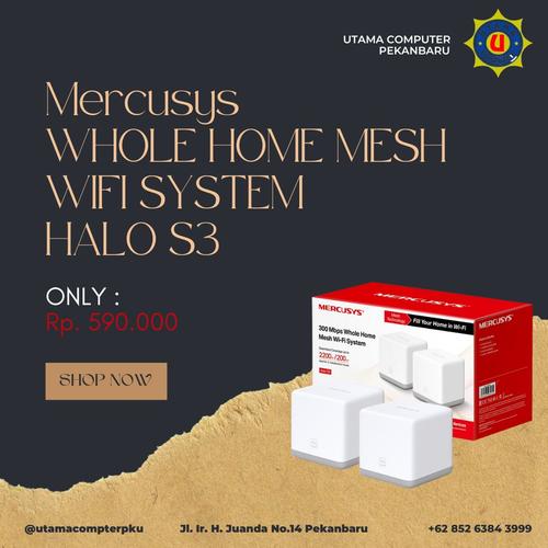 Jual MERCUSYS WHOLE HOME MESH WIFI SYSTEM HALO S3 - Kota Pekanbaru ...