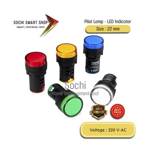 Jual Pilot Lamp - Lampu Indicator Panel Listrik - LED 22mm 220 volt AC ...