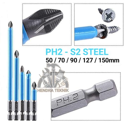 Jual 5PCS MATA OBENG SET PH2 SERBAGUNA BAJA S2 MATA OBENG ANGIN ANGIN ...