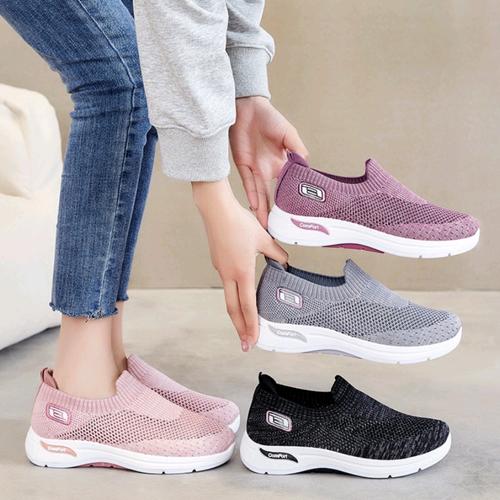 Jual Sepatu Wanita Sneakers Slip On Import Tanpa Tali Model Skechers ...