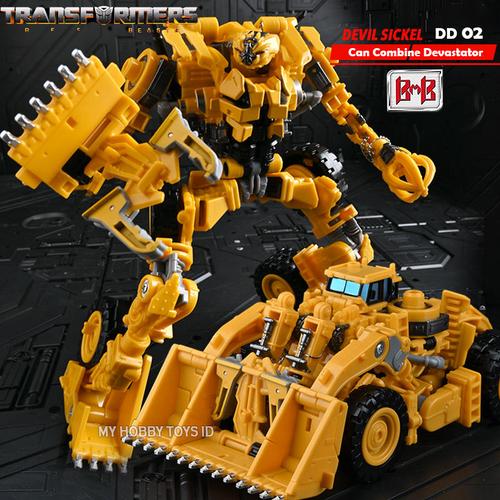 Jual Action Figure Transformers Devastator Truck Kontainer Bulldozer ...
