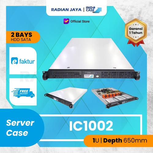 Promo INDOCASE IC1002 CASING SERVER RACKMOUNT 1U 2BAYS HDD SATA NON PSU ...
