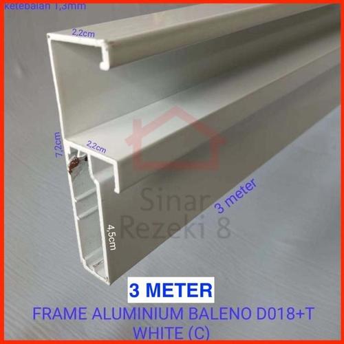 Jual Frame Aluminium Handle PUTIH Lis Kaca Lemari Profil Kitchen FHD ...