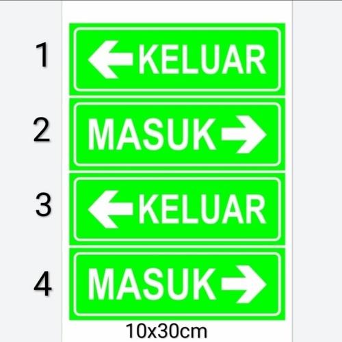 Jual STIKER SIGN 10×30cm MASUK/KELUAR Rambu k3 safety - Gambar 4 ...