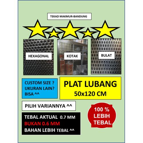 Jual Plat 50x120 - Lubang 5 mm - Plat Besi Ram Speaker - Bulat Tebal 0. ...
