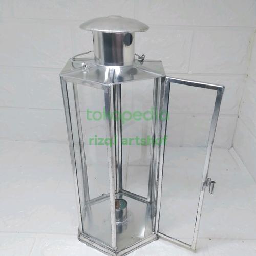 Jual tempat lilin kaca segi 6 lentera lilin gantung antik - Kab. Tasikmalaya - rizqi artshof ...