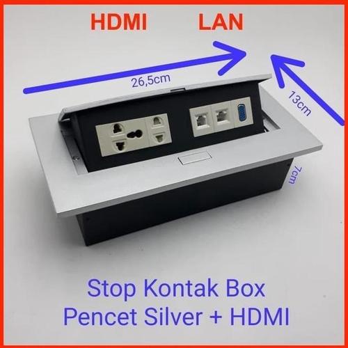 Jual Flur Stop Kontak Box Meja Hdmi Power Socket Outlet Listrik Kerja ...