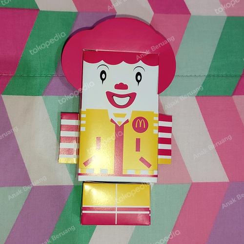 Jual DIY Paper Craft 3D Ronald McDonald MCD Original Karton Happy Meal ...