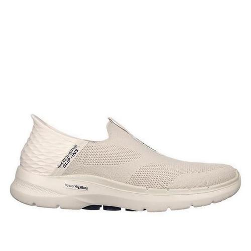 Jual Skechers Go Walk 6 Slip ins Men's Walking Shoes - Natural ORIGINAL ...