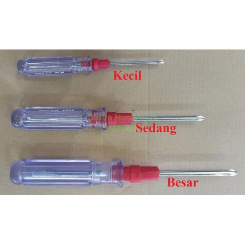 Jual Obeng 2 Fungsi Bisa Bolak Balik Plus Minus Ukuran Kecil Besar ...