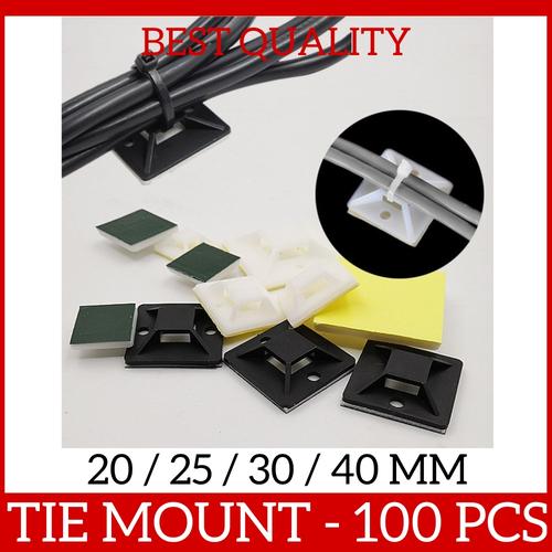 Jual Tie Mount Ukuran 20 30 40 MM Tempat Dudukan Kabel Ties Merapikan ...