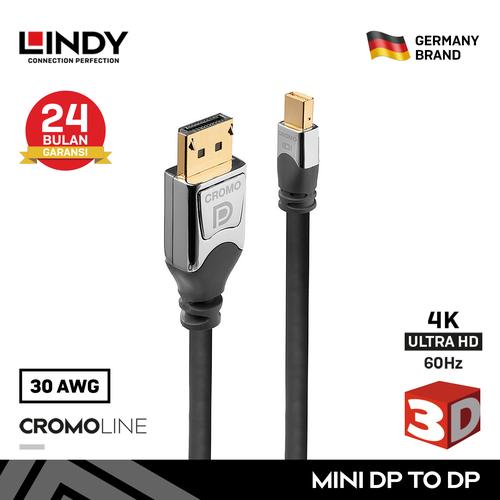 Promo Kabel Mini DisplayPort LINDY Mini DP to DP 1.2 4K60 UHD, Cromo ...
