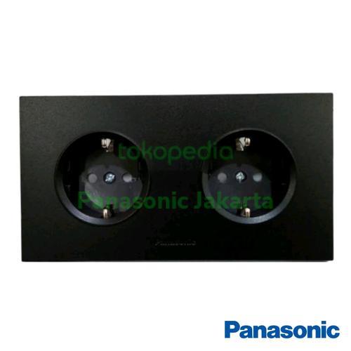 Jual Panasonic Stop Kontak Hitam CP Double 2 Gang WESJP11222B Style-e ...